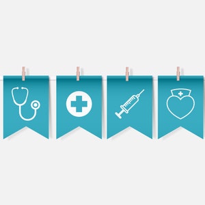 Happy Nurses Week Banner, Nurses Week Printable Bunting Banner, Nurse ...