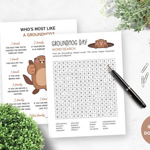 8 Printable Groundhog Day Games, Fun Groundhog Activities for Kids and ...