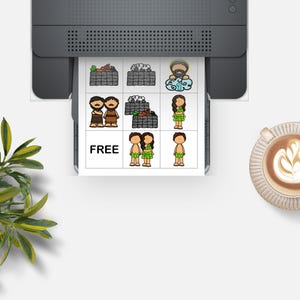 Cain and Abel, 30 Bible Story Bingo Cards, Printable Sunday School ...