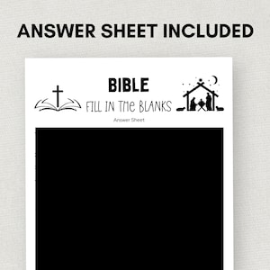 Printable Bible Fill in the Blanks, Bible Games, Fun Christian Youth ...