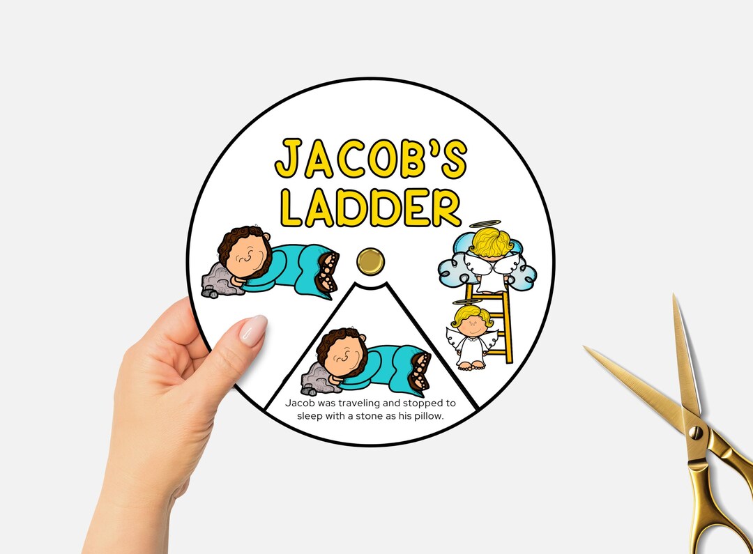 Jacob's Ladder, Printable Bible Coloring Wheel, Old Testament Sunday ...
