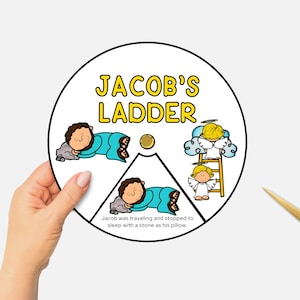 Jacob's Ladder, Printable Bible Coloring Wheel, Old Testament Sunday ...