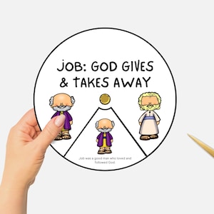 The Story of Job, Printable Bible Coloring Wheel, Sunday School Craft ...