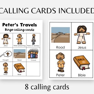 Story of Peter, 30 Bible Story Bingo Cards, Printable Sunday School ...