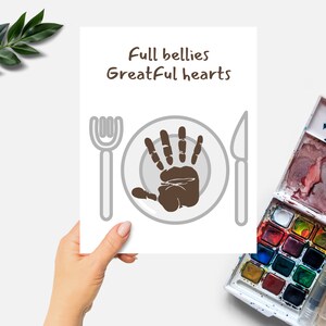 Thanksgiving Handprint Art, Printable Turkey Handprint Craft, Kids ...