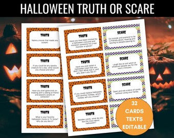 Halloween Truth or Scare Game, Halloween Party Kid's Game, Halloween ...