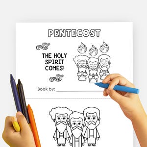 Pentecost Craft, Printable Holy Spirit Mini Bible Book, Day of ...