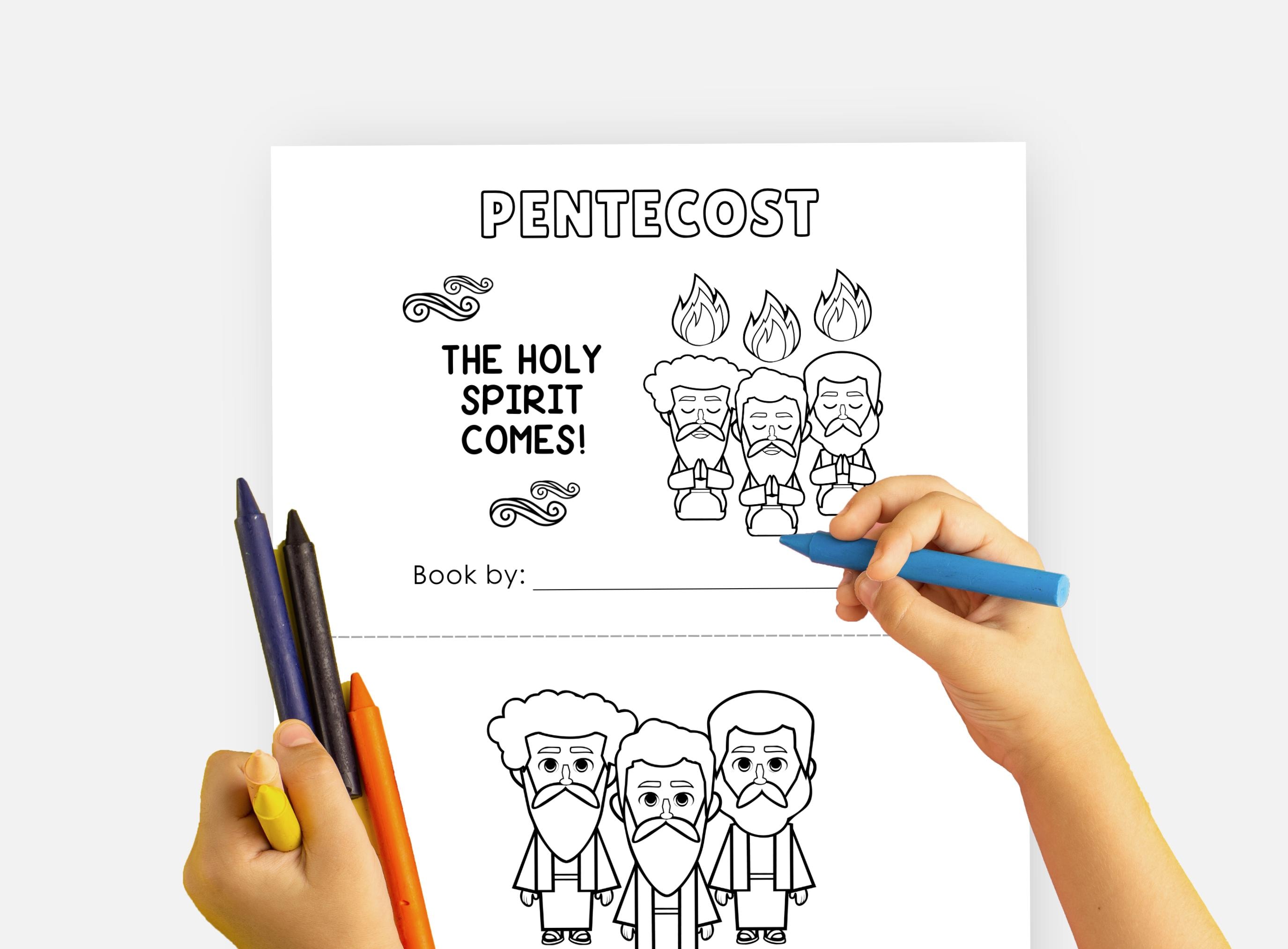 Pentecost Craft, Printable Holy Spirit Mini Bible Book, Day of ...