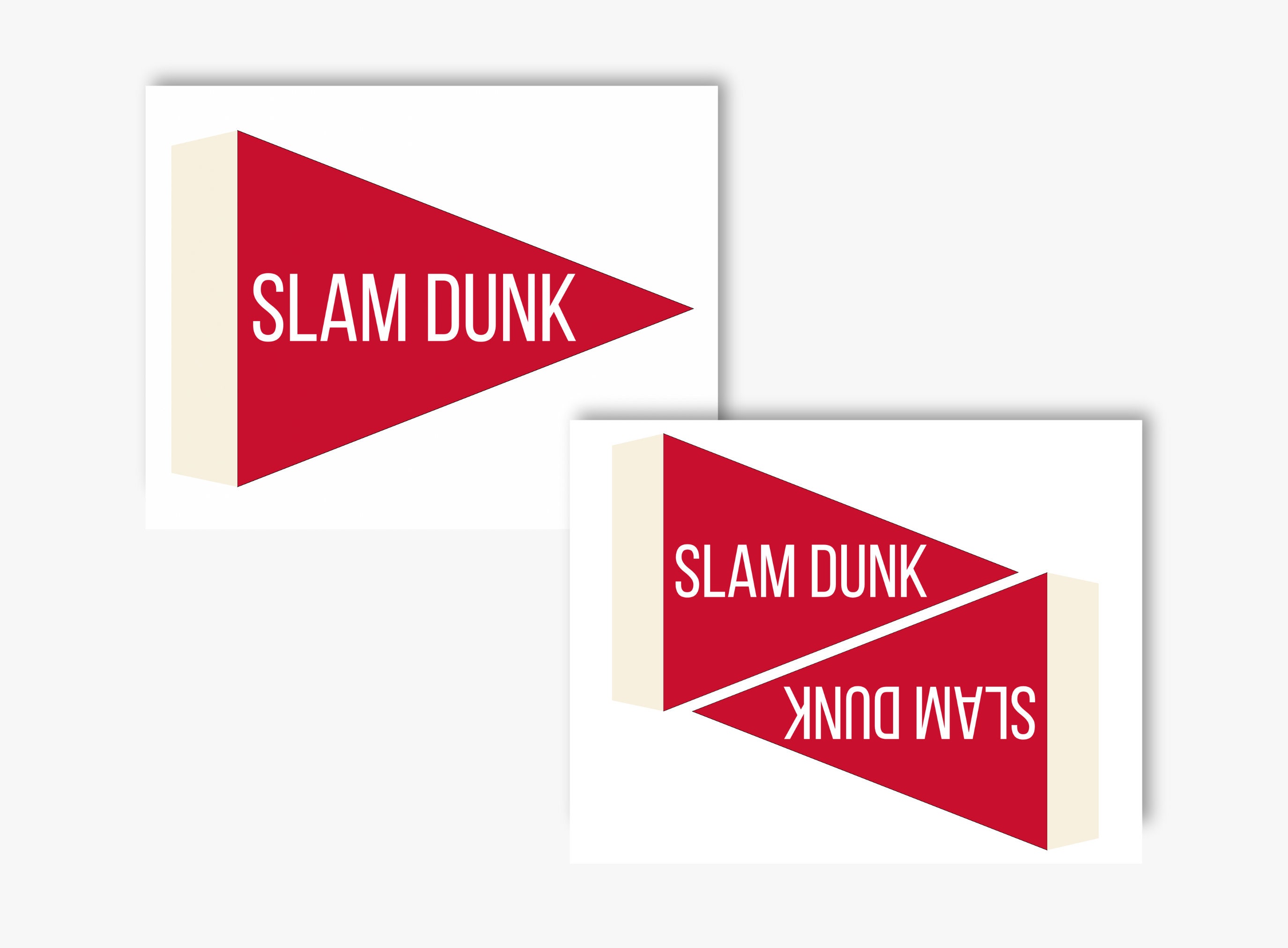 Basketball Pennant Flags, Printable DIY Sports Pennant, Basketball ...
