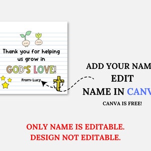 Sunday School Teacher Gift Tag, Printable Bible Study Religious Tags ...