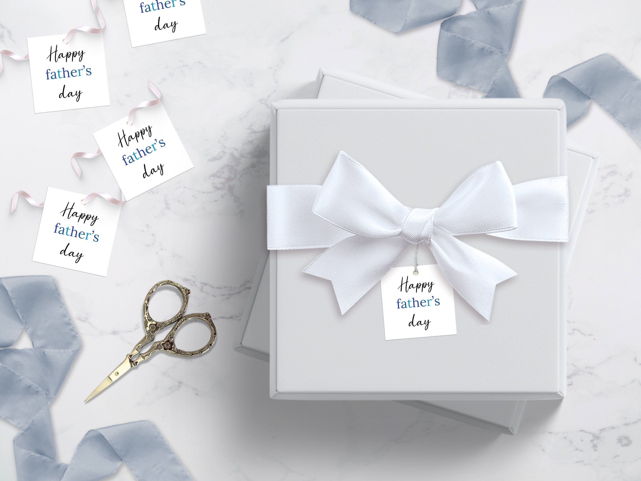 Happy Fathers Day Tag, Printable Square Father's Day Tags, Father's Day ...