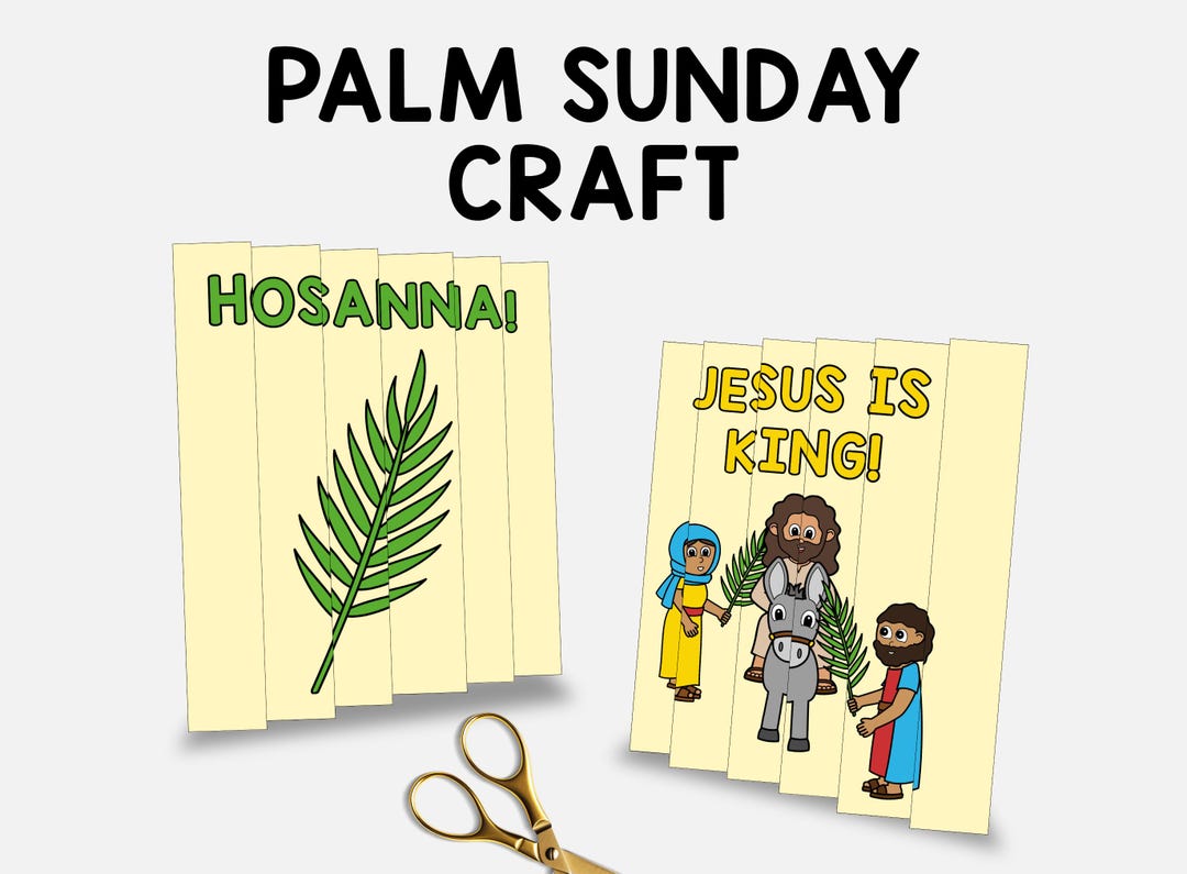 Palm Sunday, Hosanna Bible Agamograph Craft Printable, Easy Holy Week ...
