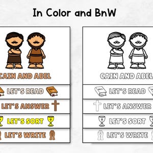 Cain and Abel, Printable Bible Flipbook, Sunday School Craft, Kids ...