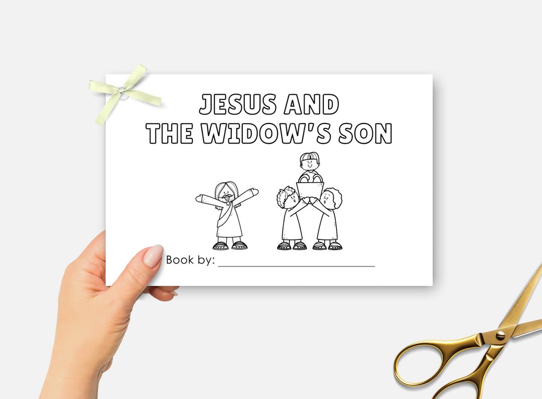 Jesus and the Widow's Son, Printable Mini Bible Book, Miracles of Jesus ...