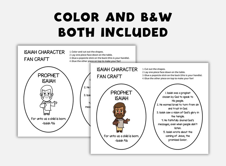 Prophet Isaiah, Printable Bible Verse Activity for Church, Sunday ...