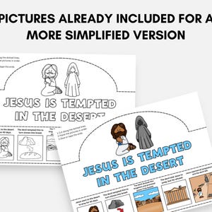 Jesus is Tempted in the Desert Bible Crown, Printable Faith Sequencing ...