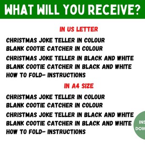 Christmas Joke Teller, Printable Xmas Cootie Catcher, Fortune Teller ...