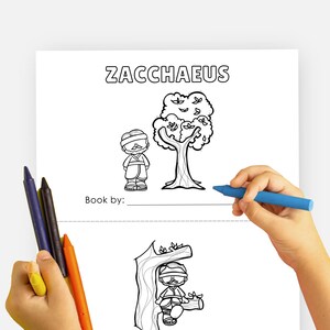 Zacchaeus, Printable Mini Bible Book, Sunday School Craft, Kids Bible ...