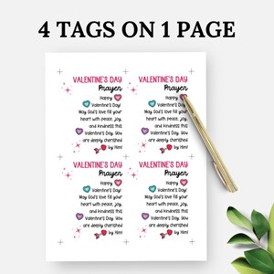 Christian Valentine Tag, Printable Valentines Day Prayer Card ...