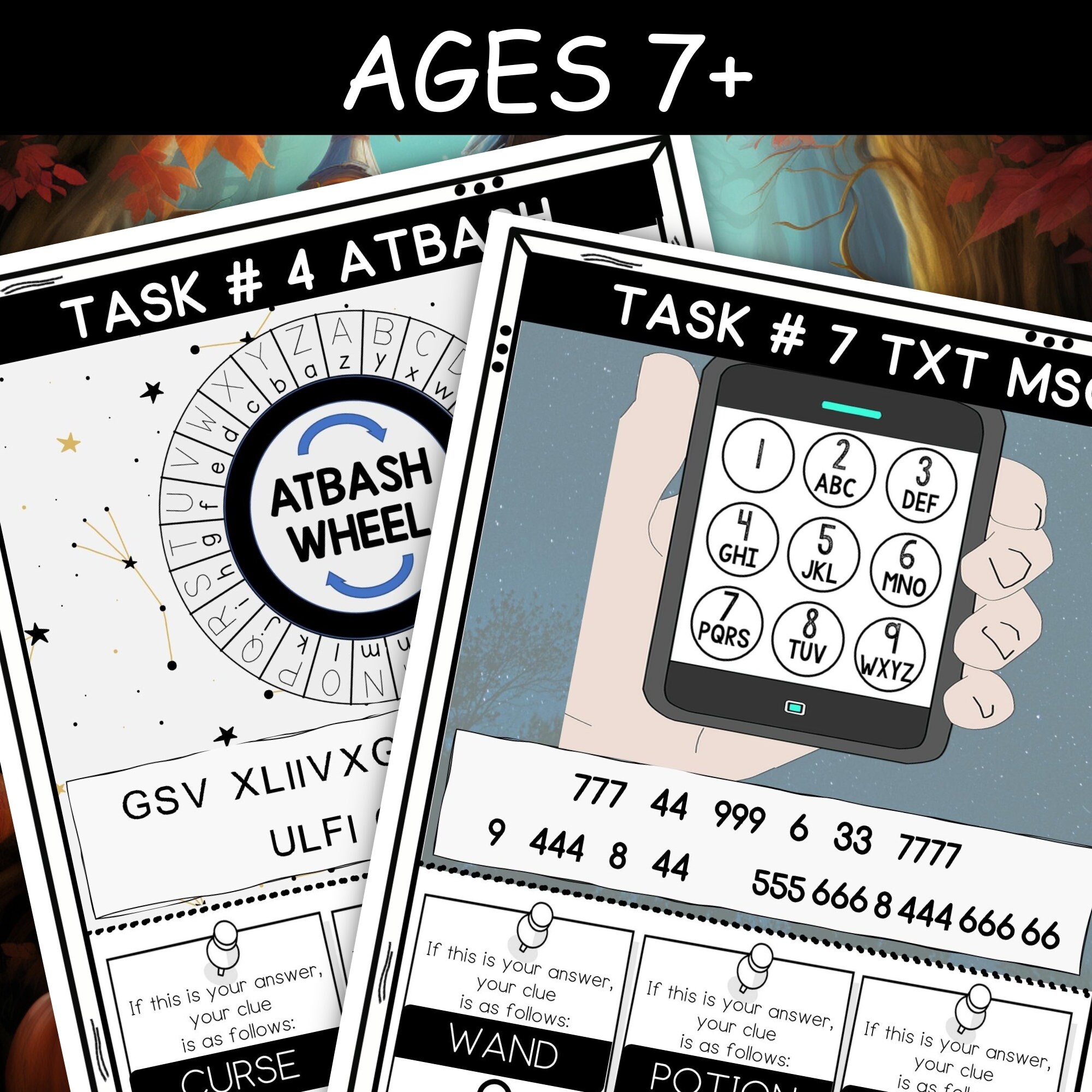 The Witch's Spell Room- Escape Room, Halloween Escape Room, Printable ...