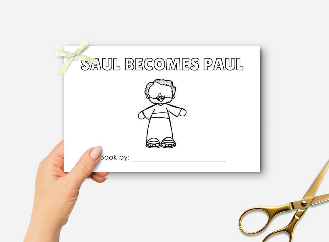 Saul Becomes Paul, Printable Mini Bible Book, Sunday School Craft, Kids ...