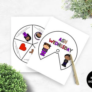 Ash Wednesday, Printable Bible Coloring Wheel, Lent Sunday School Craft ...