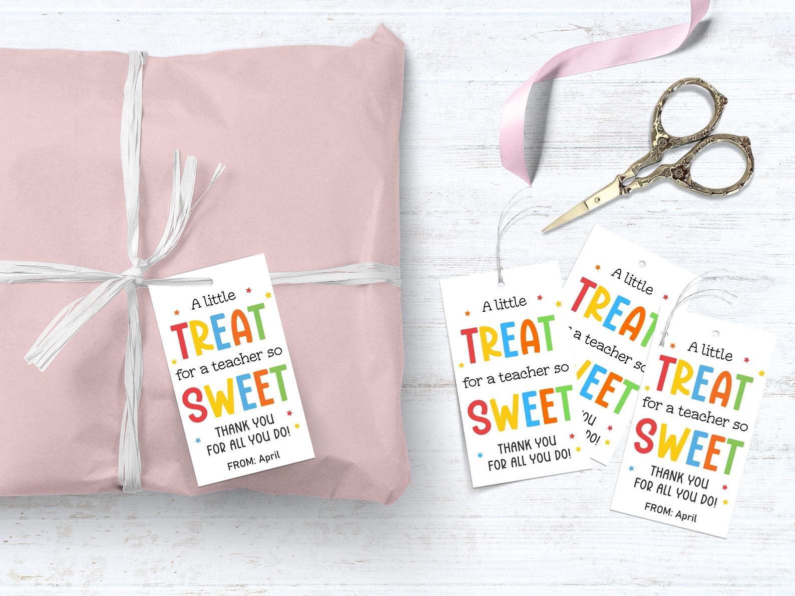 Teacher Appreciation Gift Tag, Sweet Treat Tag, Printable Teacher Thank ...
