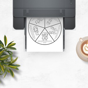 Ananias and Sapphira, Printable Bible Coloring Wheel, Sunday School ...