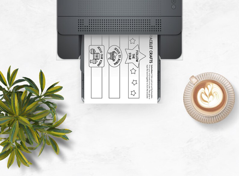 Birth of Jesus Printable Paper Bracelets Craft, Nativity Sunday School ...