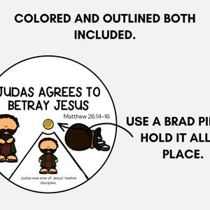 Judas Agrees to Betray Jesus, Ash Wednesday Craft, Holy Week Printable ...