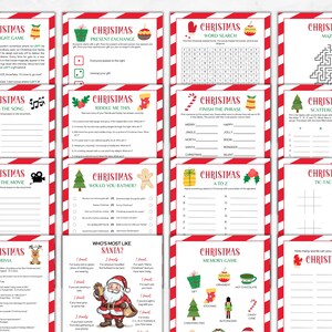 25 Christmas Games Bundle, Printable Holiday Icebreaker Activities for ...