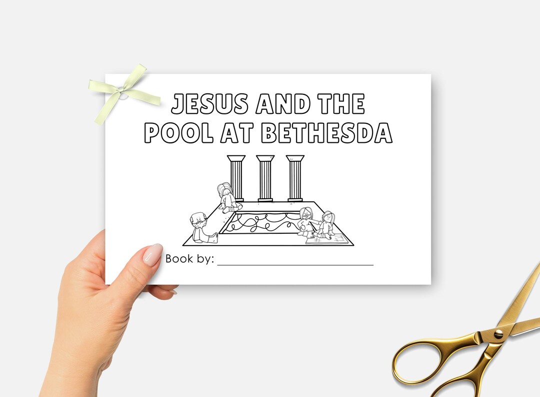 Jesus and the Pool at Bethesda, Printable Mini Bible Book, Miracles of ...