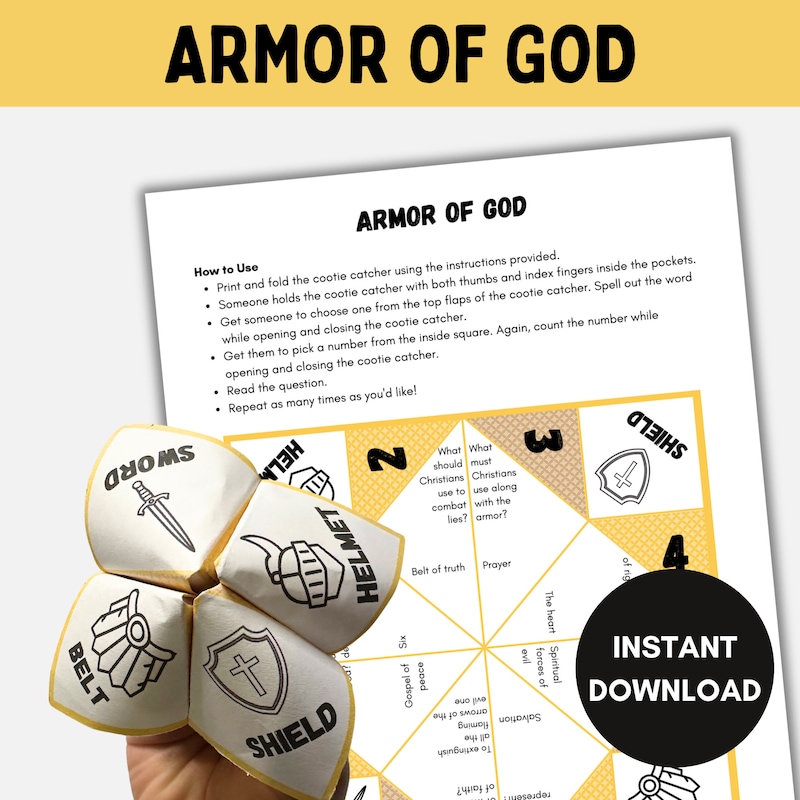 Armor of God Printable - Etsy