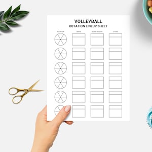 Volleyball Rotation Lineup Sheet, Volleyball Coach, Game Day, Sports ...