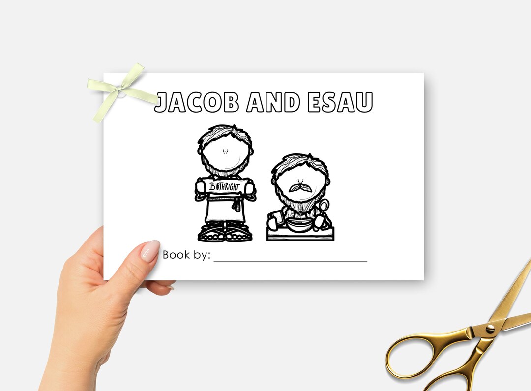 Jacob and Esau, Printable Mini Bible Book, Sunday School Craft, Kids ...