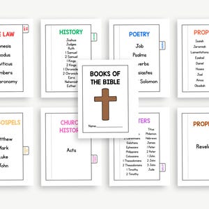 Books of the Bible, 66 Old and New Testament Books, Sunday School ...