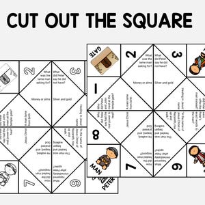 Peter and John Heal, Printable Bible Cootie Catcher, Sunday School ...