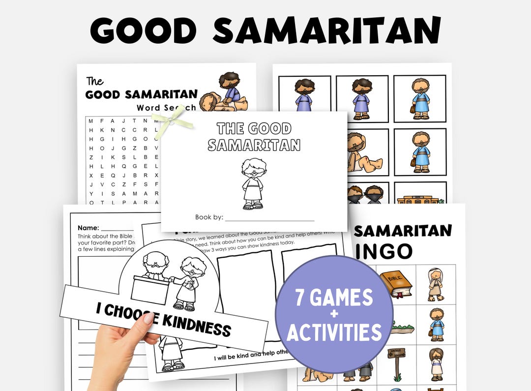 Parable of the Good Samaritan, Bible Lesson, VBS Activity Pack, Sunday ...