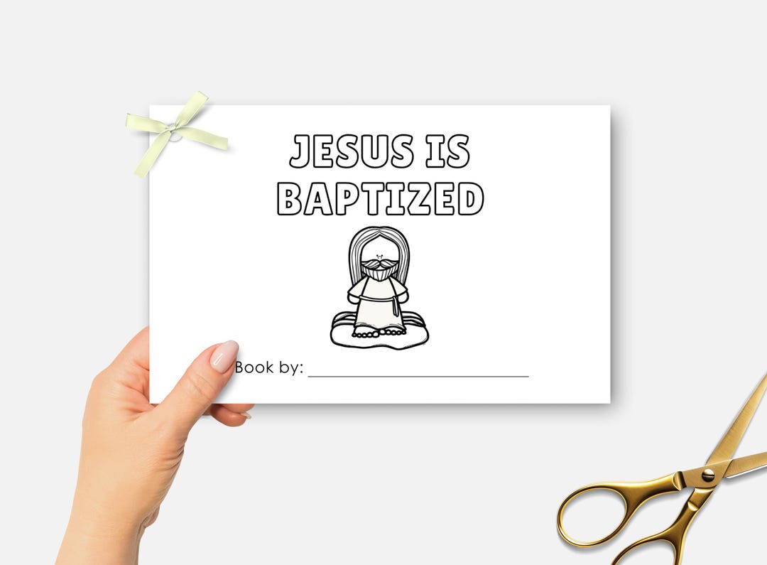 Baptism of Jesus, Printable Bible Lesson Mini Book, Life of Jesus ...