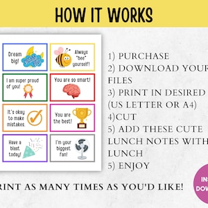 Printable Lunch Box Notes, Lunch Box Notes, Lunch Box Notes for Kids ...