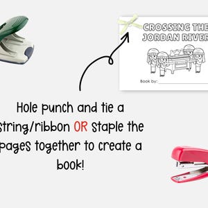 Crossing the Jordan River, Printable Mini Bible Book, Sunday School ...