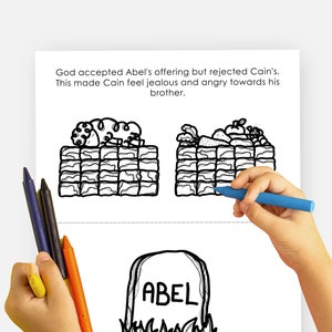 Cain and Abel, Printable Mini Bible Book, Sunday School Craft, Kids ...