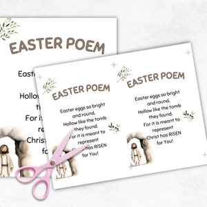 Printable Easter Poem for Kids, Religious Easter Story, Easter Basket ...
