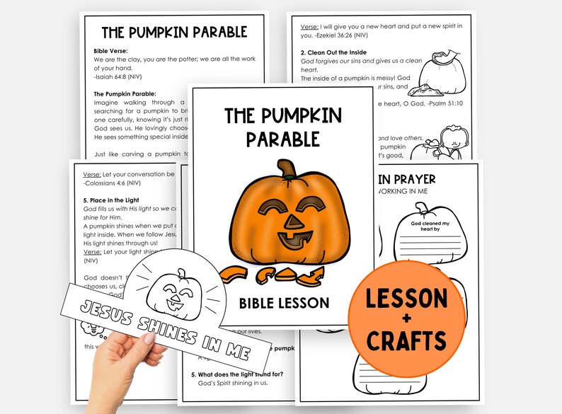 Christian Halloween, Pumpkin Parable Bible Lesson, Printable Fall ...
