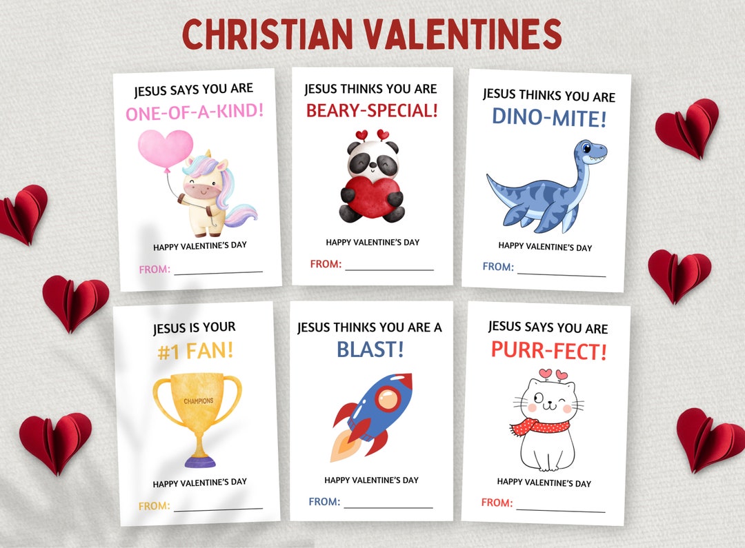 Printable Christian Valentines, Scripture Notes, Jesus Valentines, Kids ...