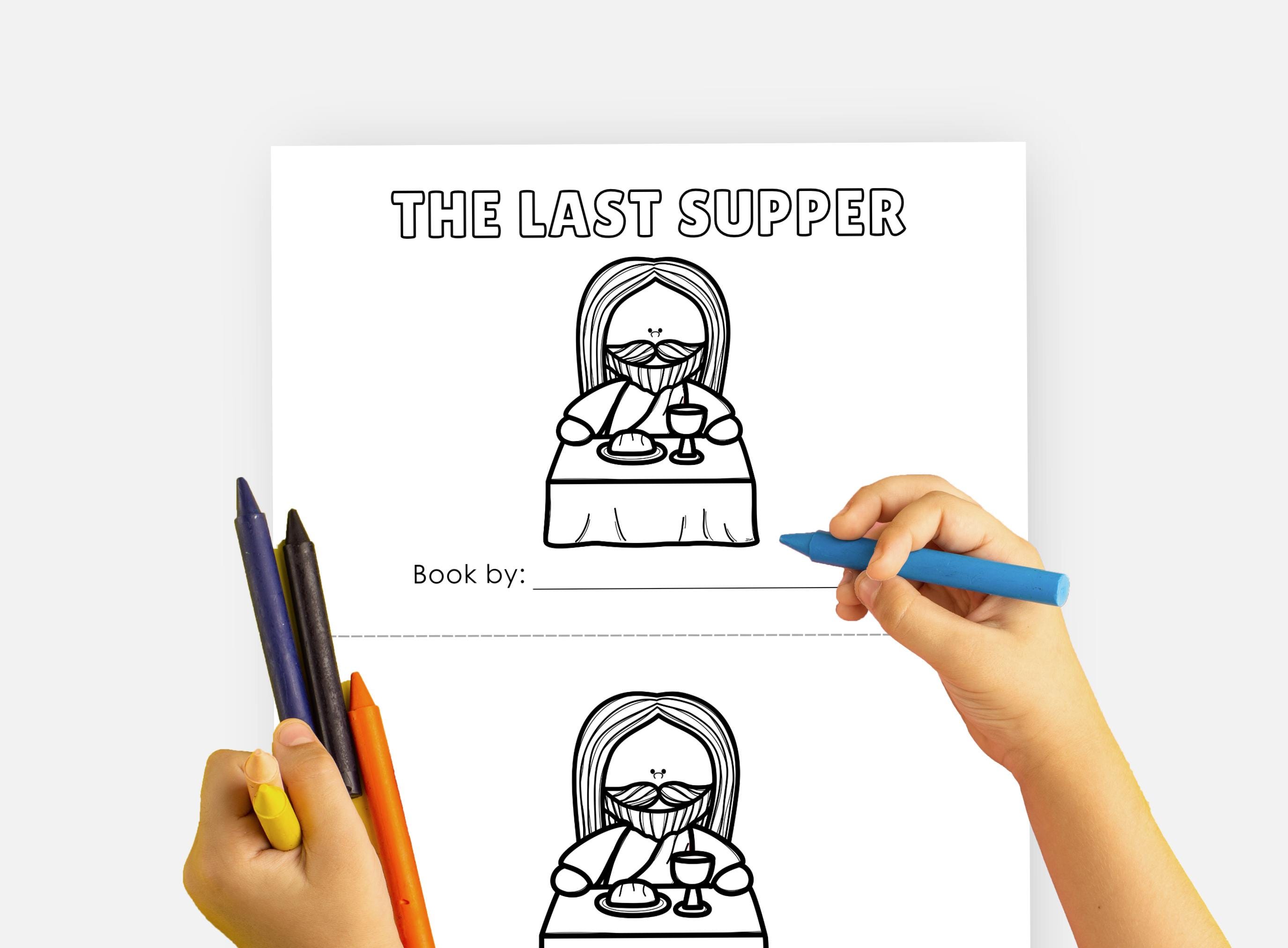 The Last Supper, Printable Mini Bible Book, Sunday School Craft, Easter ...