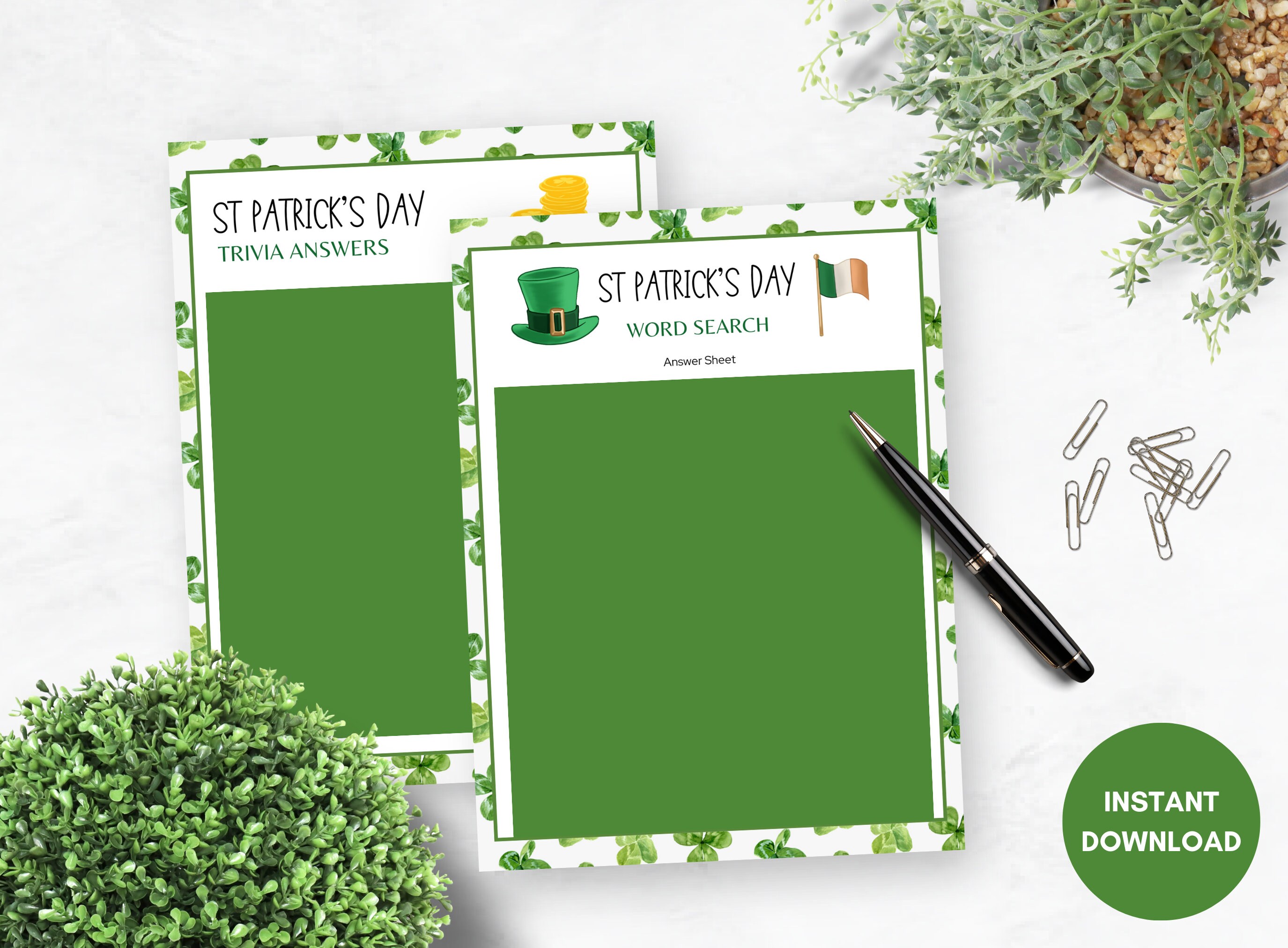 St Patricks Day Word Search, Fun St Paddys Activity for Kids and Adults ...