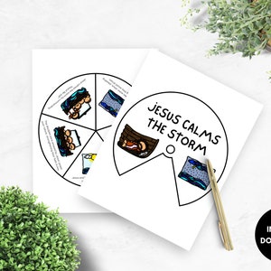 Jesus Calms the Storm, Miracles of Jesus, Printable Bible Coloring ...