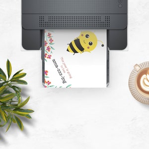 First Day of School Handprint Art, Bee Back to School Printable, Kids ...