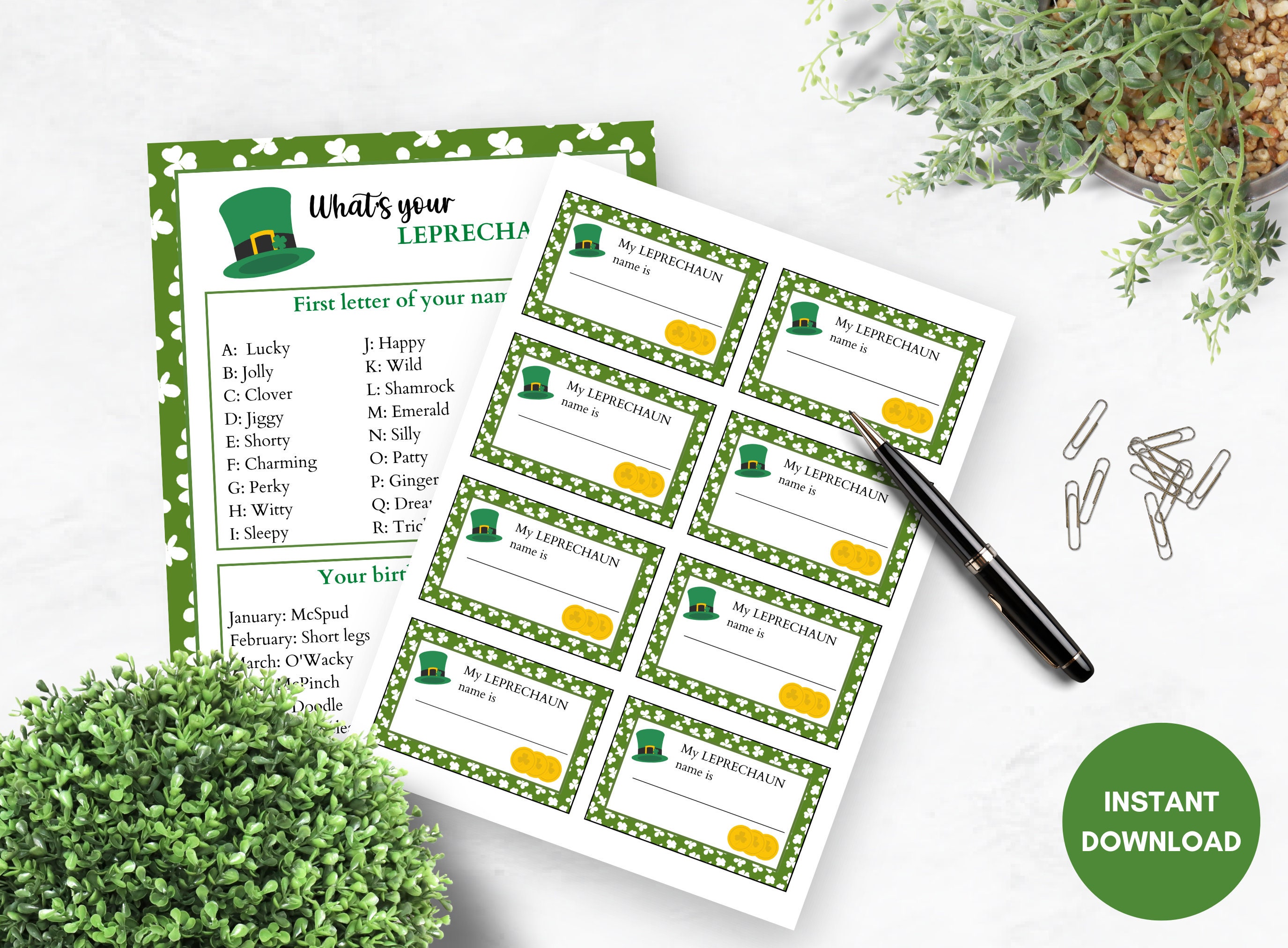 Whats Your Leprechaun Name, What's My Leprechaun Name, St Patricks Day ...